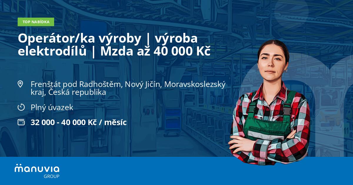 Operátor/ka výroby | výroba elektrodílů | Mzda až 40 000 Kč – Manuvia ...